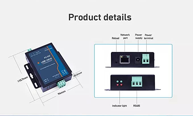 USR-N510-H7-4 RS485 Port Modbus to MQTT IoT Gateway Ethernet Device Se ...